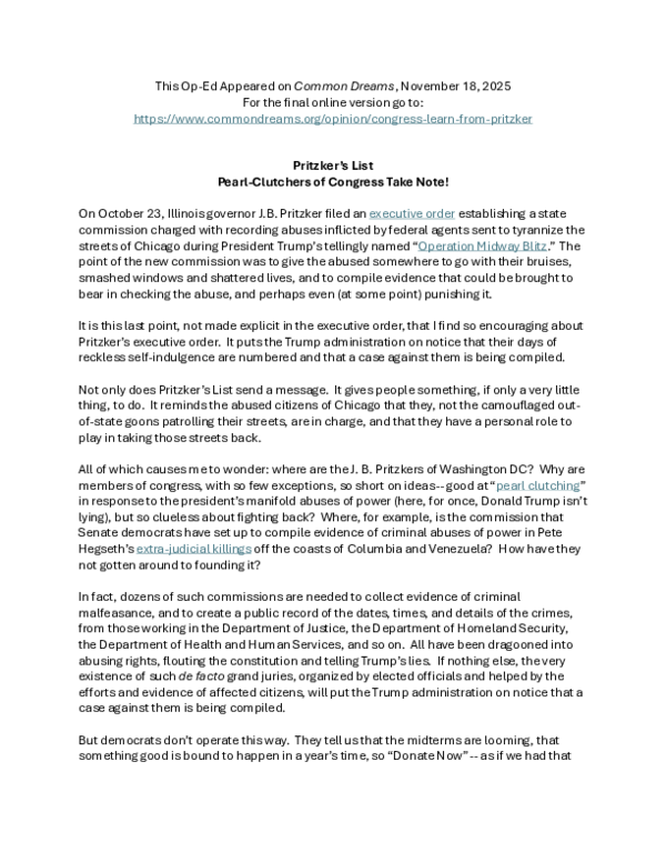 (PDF) What The Pearl Clutchers of Washington Can Learn From Pritzker's List