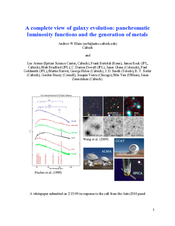 (PDF) A complete view of galaxy evolution: panchromatic luminosity ...