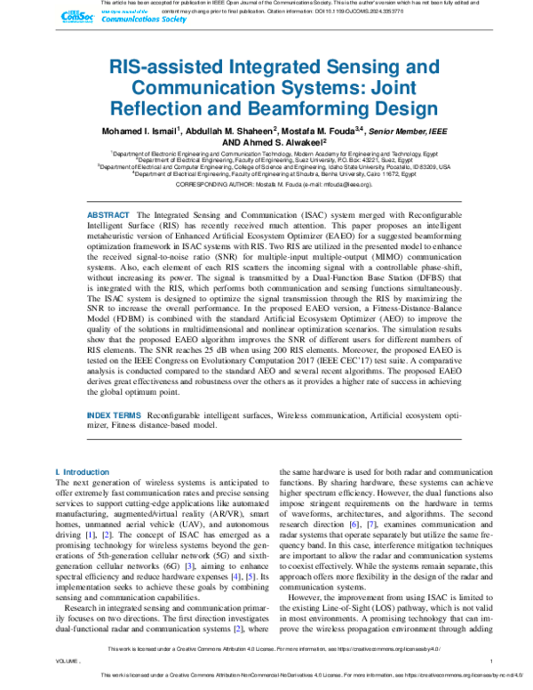 (PDF) RIS-Assisted Integrated Sensing and Communication Systems: Joint ...