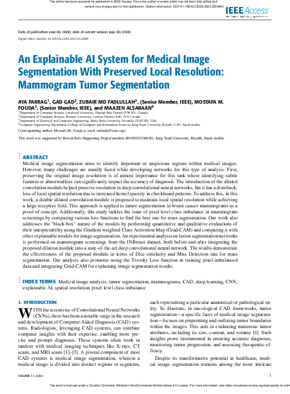 (PDF) An Explainable AI System for Medical Image Segmentation With ...