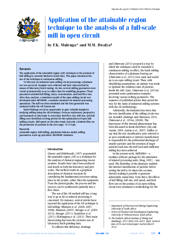 (PDF) Application of the attainable region technique to the analysis of ...