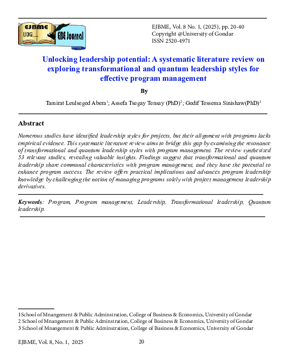 (PDF) Unlocking leadership potential: A systematic literature review on ...