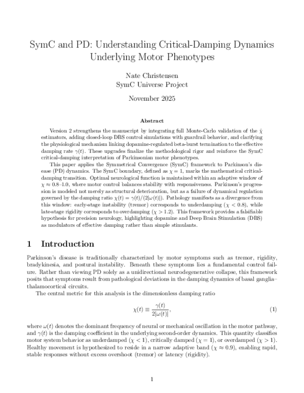 (PDF) SymC and PD: Understanding Critical-Damping Dynamics Underlying ...
