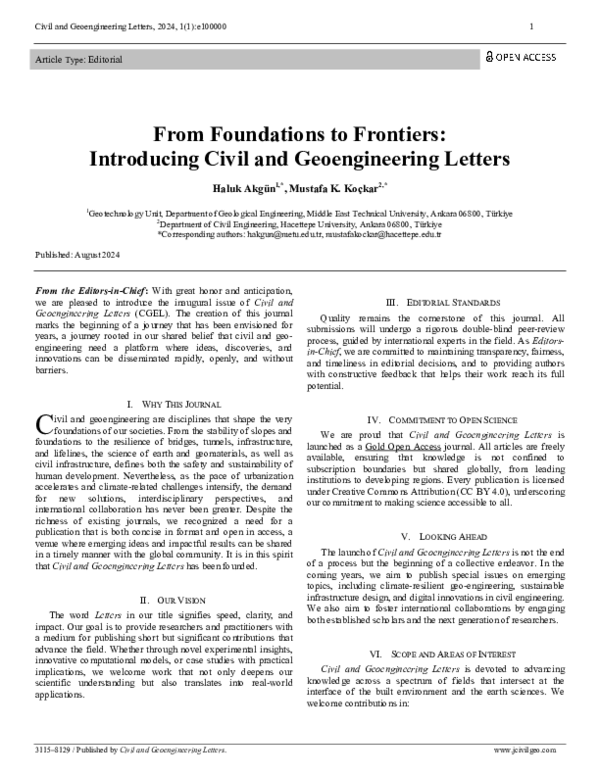 (PDF) From Foundations to Frontiers: Introducing Civil and ...