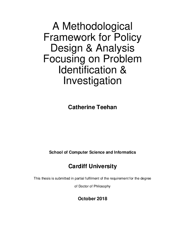(PDF) A methodological framework for policy design & analysis focusing ...