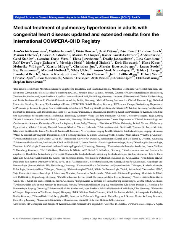 (PDF) Medical treatment of pulmonary hypertension in adults with ...