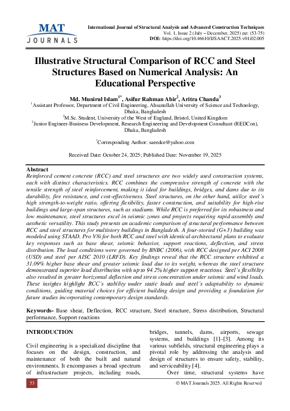 (PDF) Illustrative Structural Comparison of RCC and Steel Structures ...