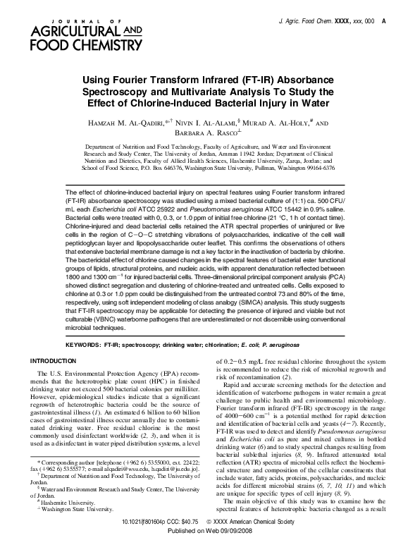 (PDF) Using Fourier Transform Infrared (FT-IR) Absorbance Spectroscopy ...