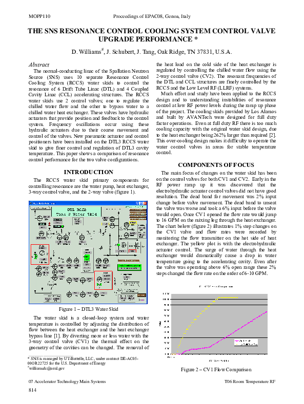 (PDF) The SNS Resonance Control Cooling System Control Valve Upgrade ...