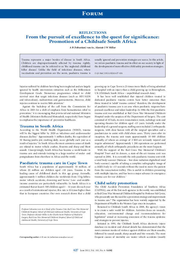 (PDF) REFLECTIONS From the pursuit of excellence to the quest for ...