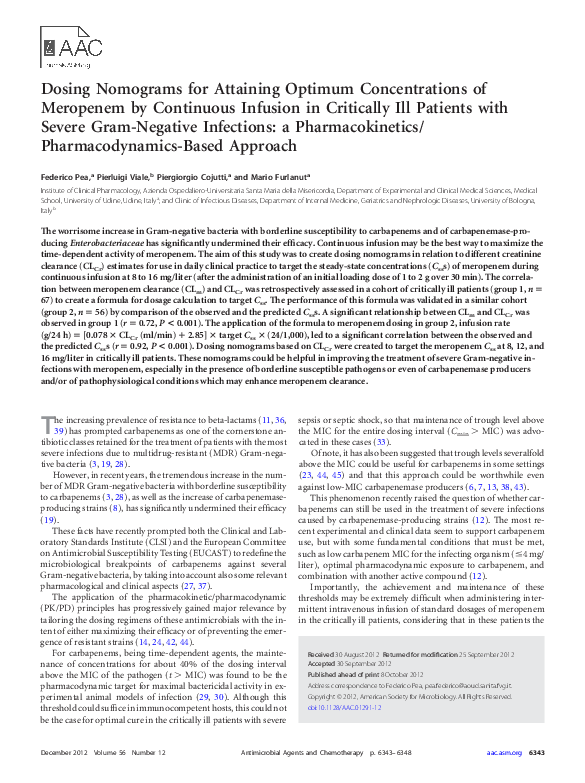 (PDF) Dosing Nomograms for Attaining Optimum Concentrations of ...