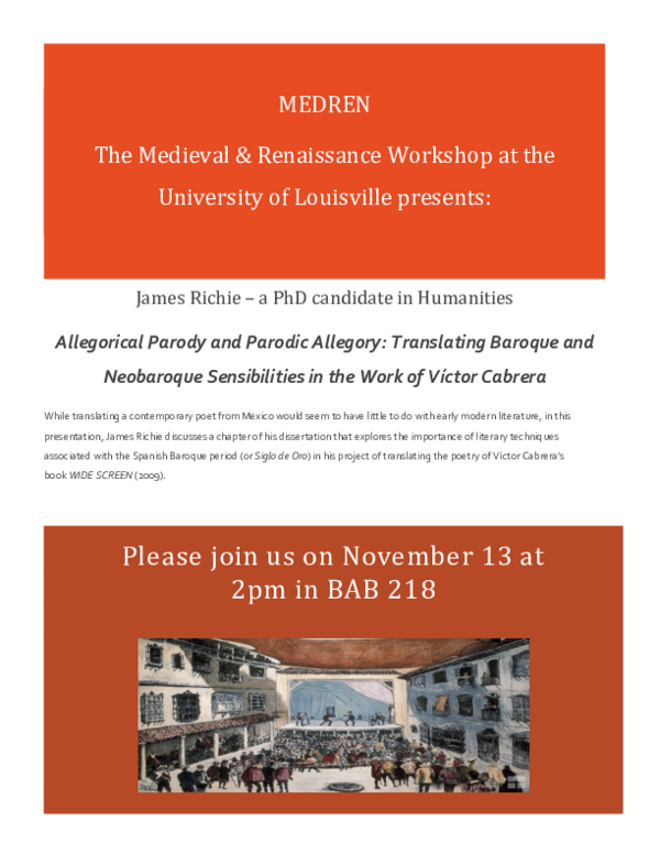 (PDF) Allegorical Parody and Parodic Allegory: Translating Baroque and ...