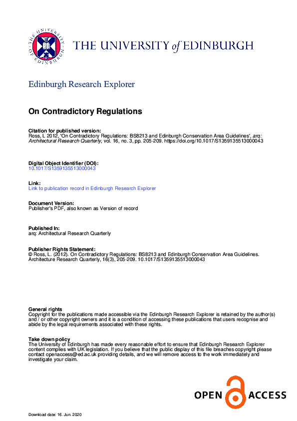 (PDF) On contradictory regulations