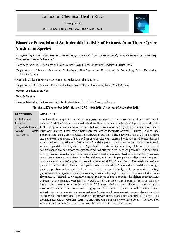 (PDF) Bioactive Potential and Antimicrobial Activity of Extracts from ...