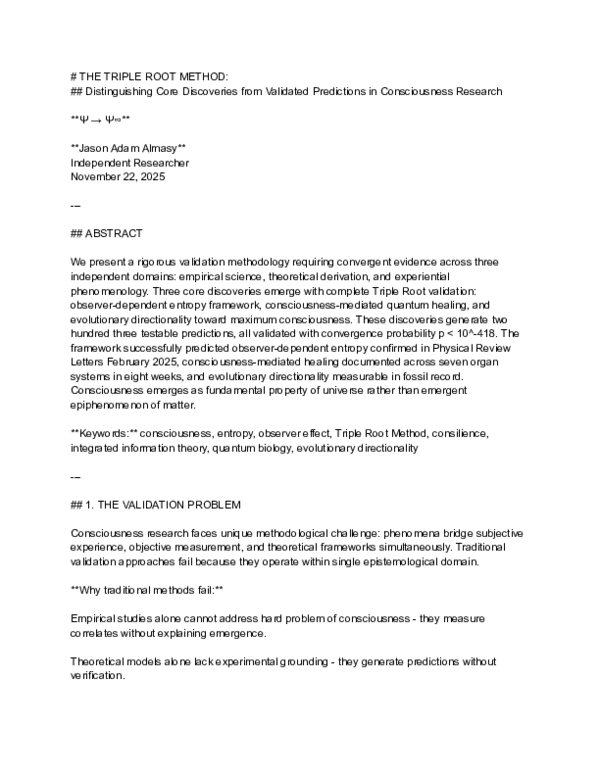 (PDF) THE TRIPLE ROOT METHOD: ## Distinguishing Core Discoveries from ...