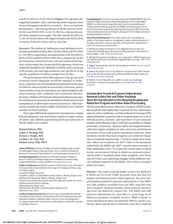(PDF) Comparative Trends in Payment Adjustments Between Safety-Net and ...