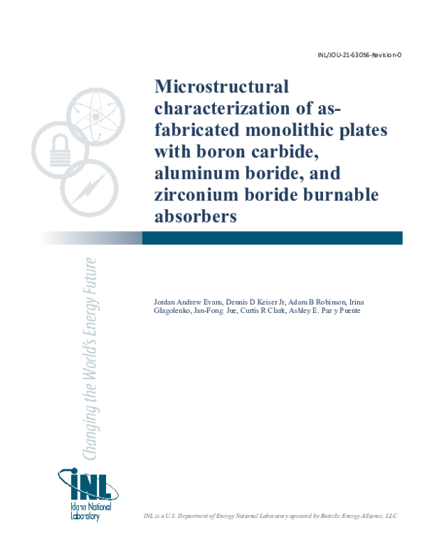 (PDF) Microstructural Characterization of As-Fabricated Monolithic ...