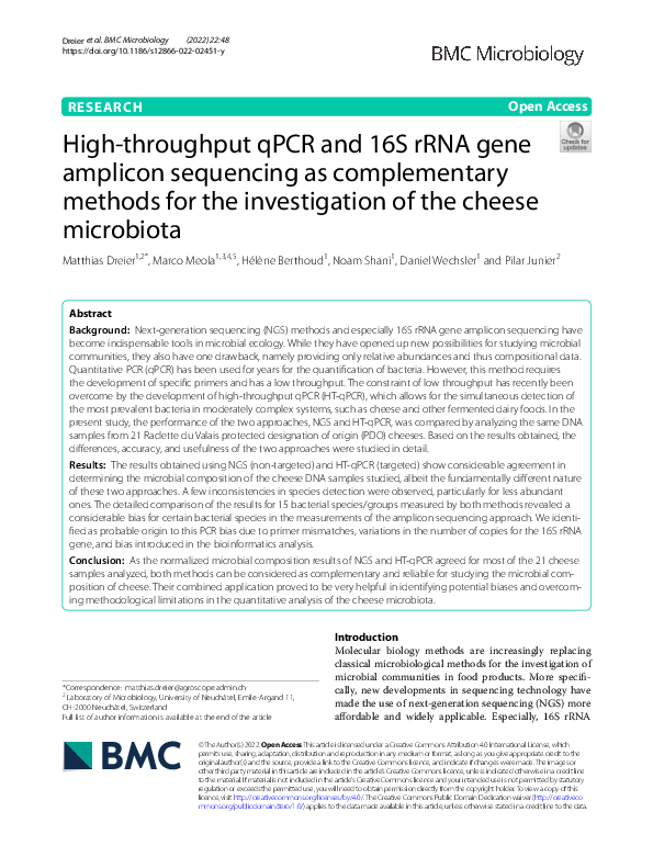 (PDF) High-throughput qPCR and 16S rRNA gene amplicon sequencing as ...