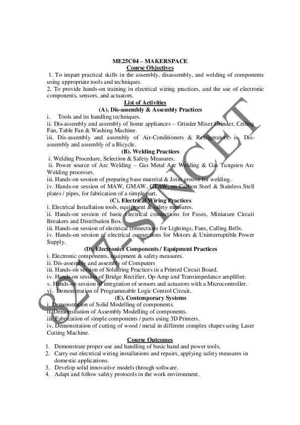 (PDF) ME25C04-MAKERSPACE LAB MANUAL