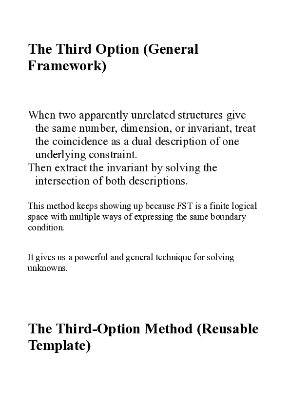 (PDF) The Third Option