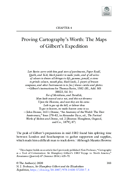 (PDF) Proving Cartography’s Worth: The Maps of Gilbert’s Expedition