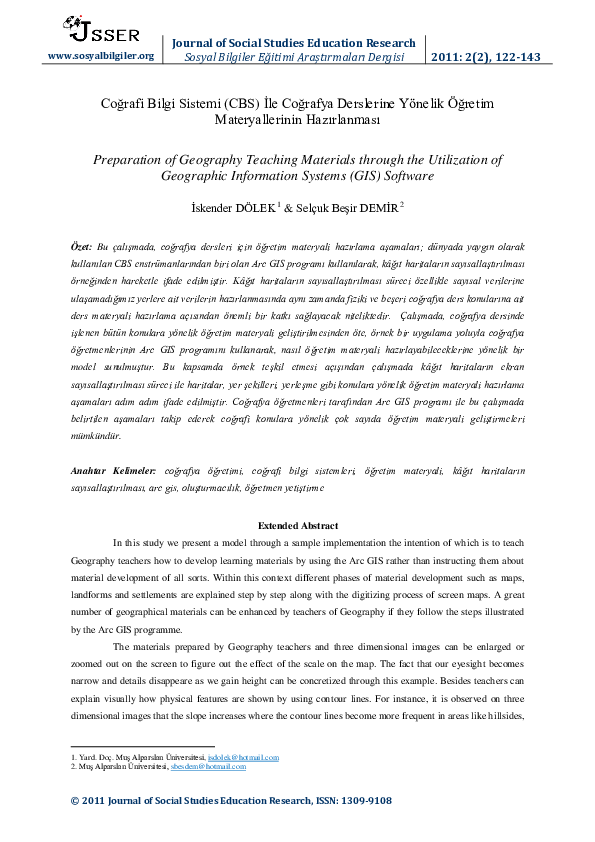 (PDF) Preparation of Geography Teaching Materials through the ...