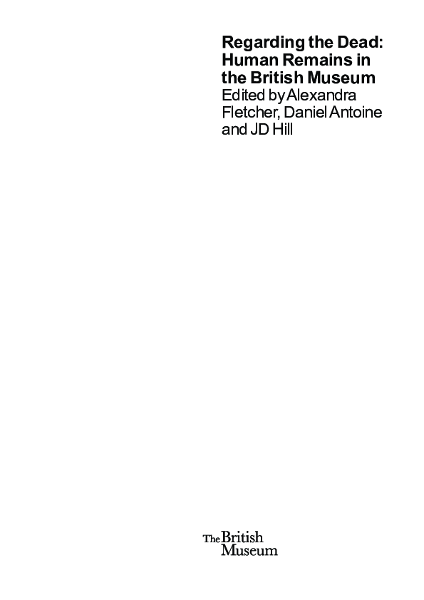 (PDF) Regarding the Dead: Human Remains in the British Museum