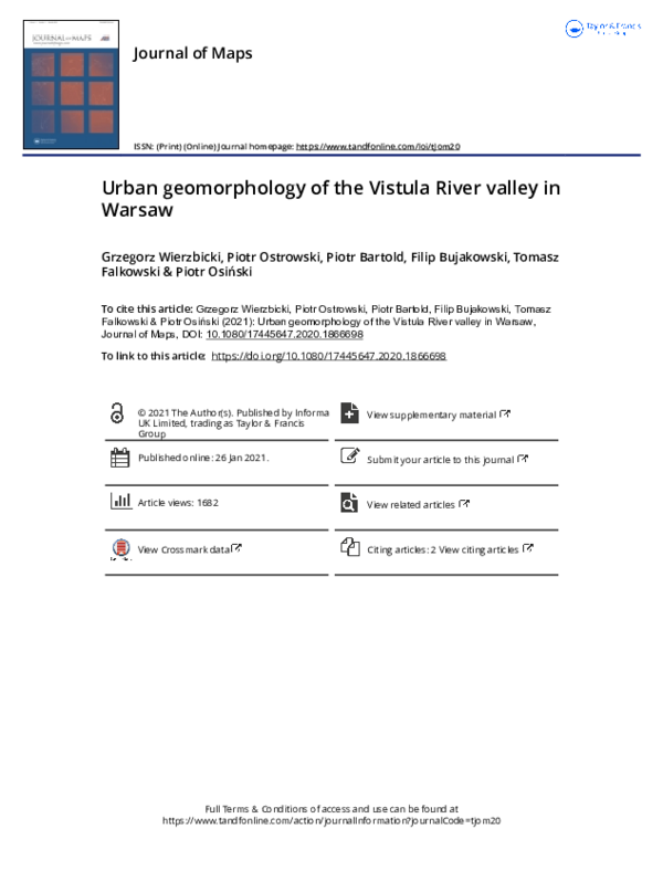 (PDF) Urban geomorphology of the Vistula River valley in Warsaw