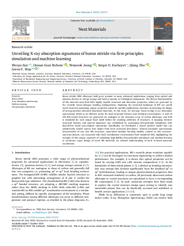 (PDF) Unveiling X-ray absorption signatures of boron nitride via first ...