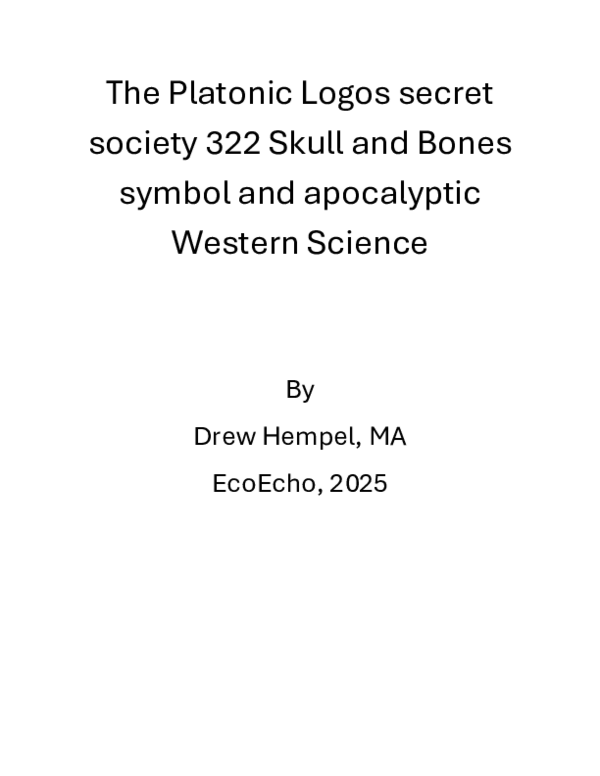 (PDF) The Platonic Logos secret society 322 Skull and Bones symbol and ...