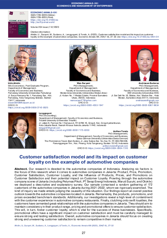 (PDF) Customer satisfaction model and its impact on customer loyalty on ...