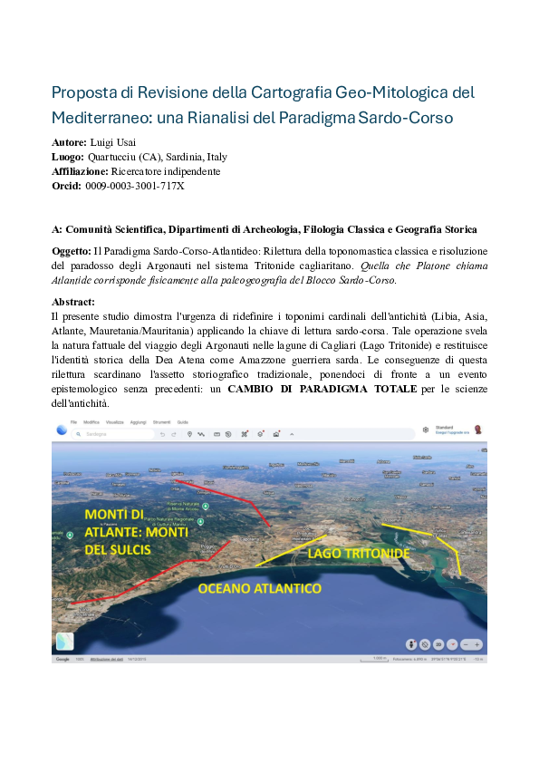 (PDF) Proposta di Revisione della Cartografia Geo-Mitologica del ...