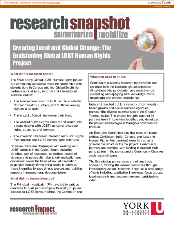 (PDF) Creating Local and Global Change: The Envisioning Global LGBT ...