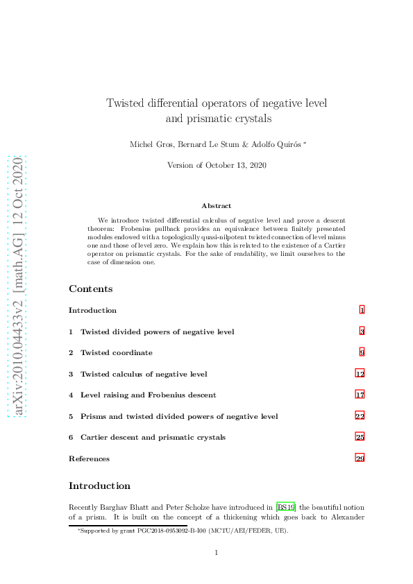 (PDF) Twisted differential operators of negative level and prismatic ...