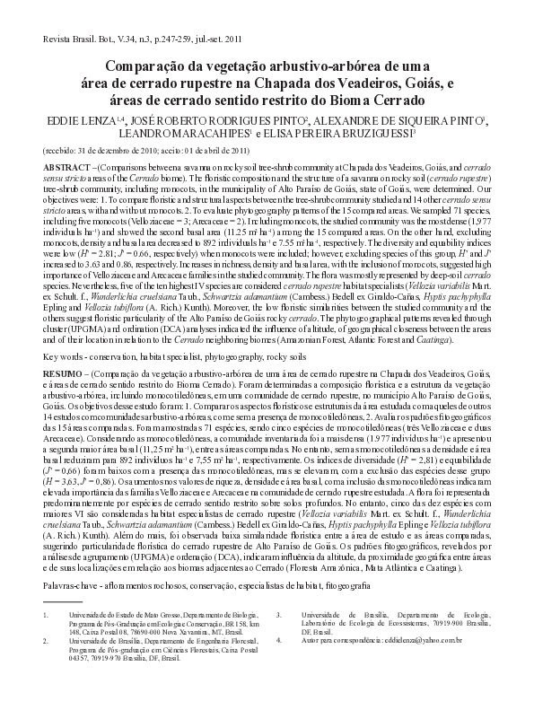(PDF) Comparação da vegetação arbustivo-arbórea de uma área de cerrado ...
