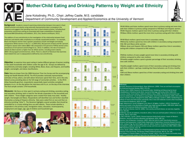 (PDF) Mother/Child Eating and Drinking Patterns by Weight and Ethnicity