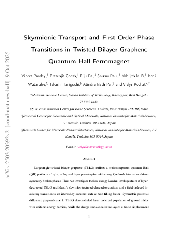 (PDF) Skyrmionic Transport and First Order Phase Transitions in Twisted ...