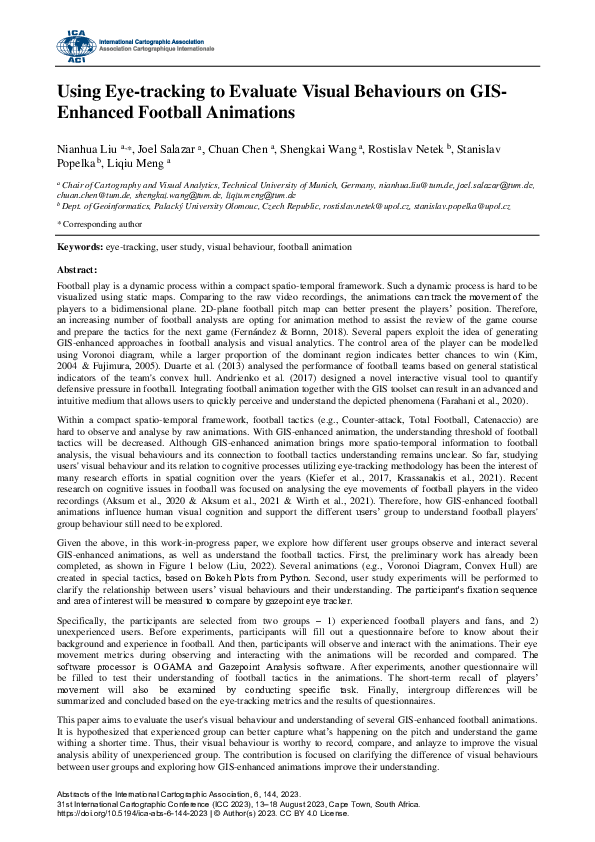 (PDF) Using Eye-tracking to Evaluate Visual Behaviours on GISEnhanced ...