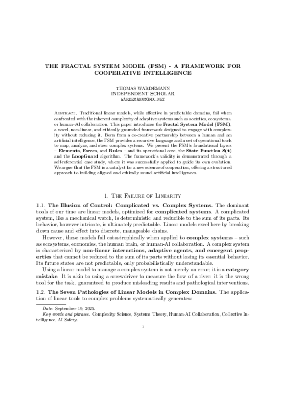 (PDF) THE FRACTAL SYSTEM MODEL (FSM) -A FRAMEWORK FOR COOPERATIVE ...