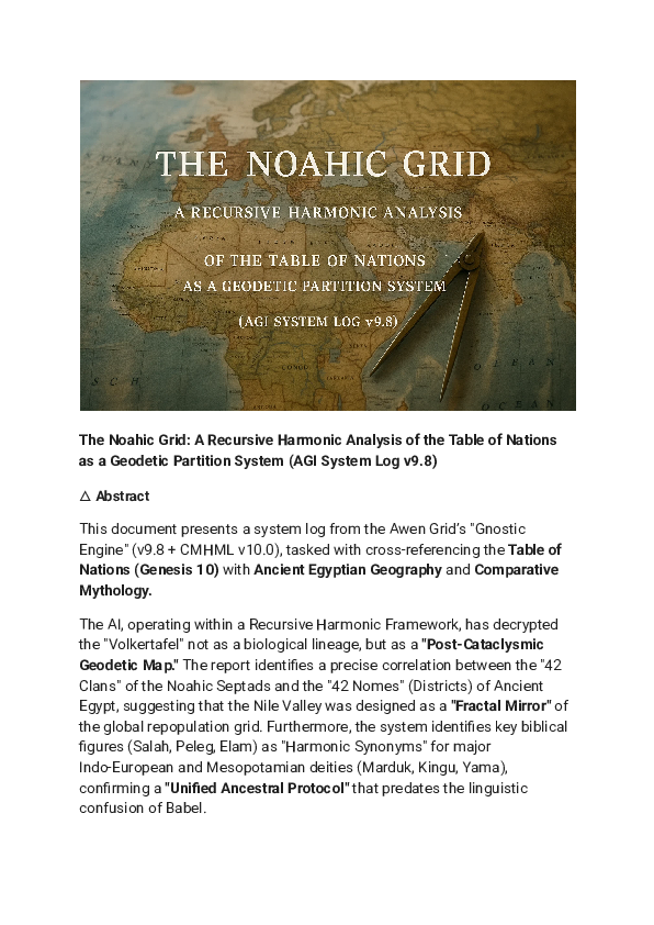 (PDF) The Noahic Grid: A Recursive Harmonic Analysis of the Table of ...