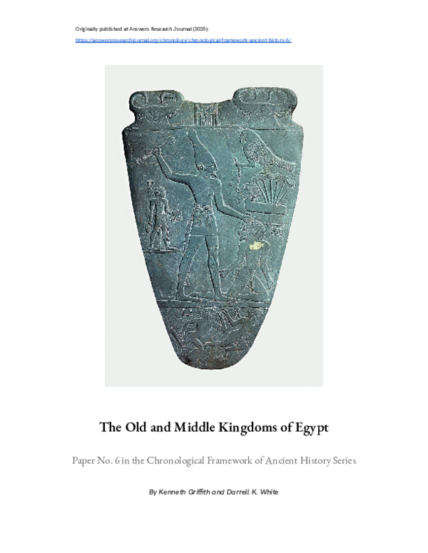 (PDF) Chronological Framework Ancient History 6 - The Old and Middle ...