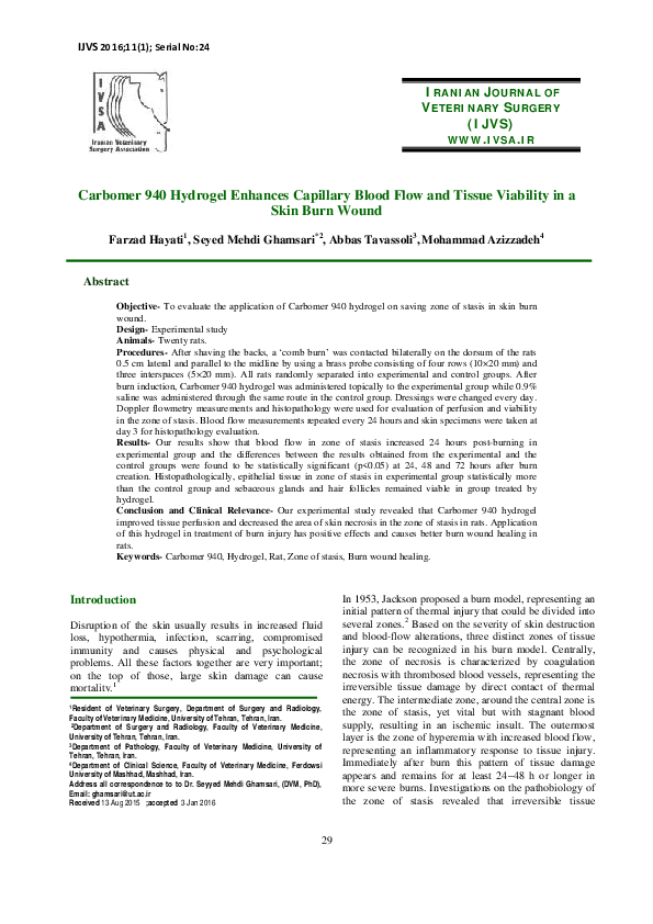 (PDF) Carbomer 940 Hydrogel Enhances Capillary Blood Flow and Tissue ...
