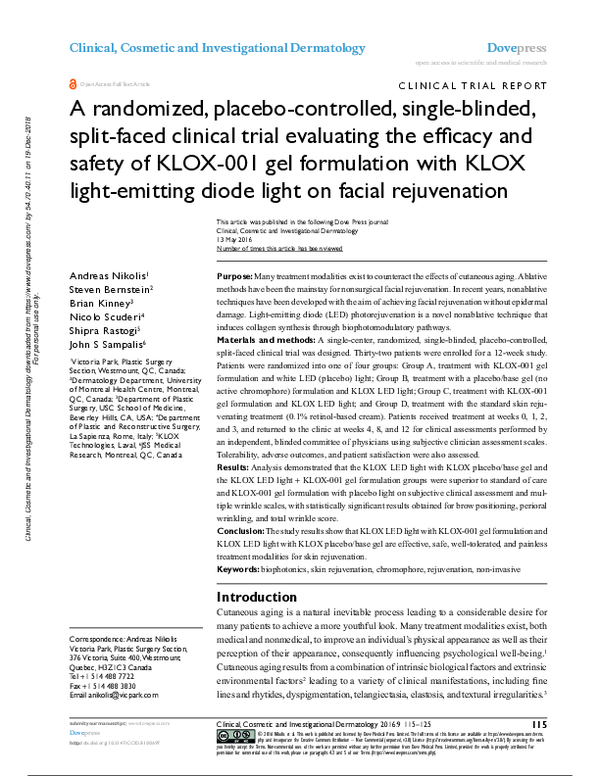 (PDF) A randomized, placebo-controlled, single-blinded, split-faced ...