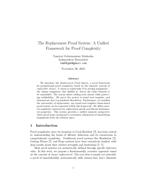 (PDF) The Replacement Proof System: A Unified Framework for Proof ...