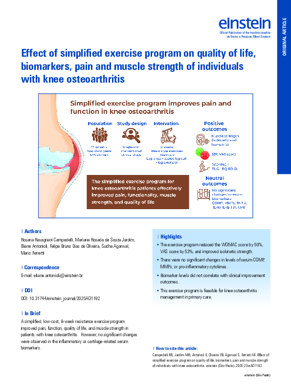 (PDF) Effect of simplified exercise program on quality of life ...