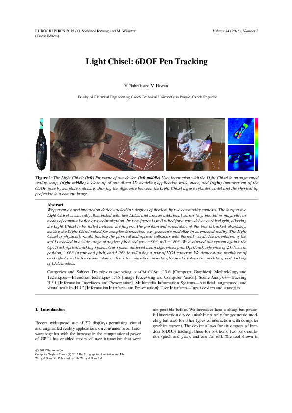 (PDF) Light Chisel: 6DOF Pen Tracking