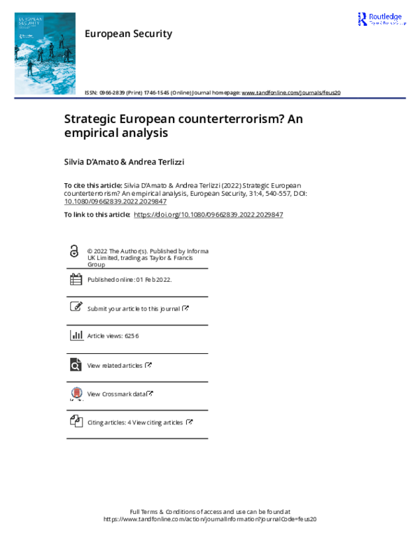 (PDF) Strategic European counterterrorism? An empirical analysis