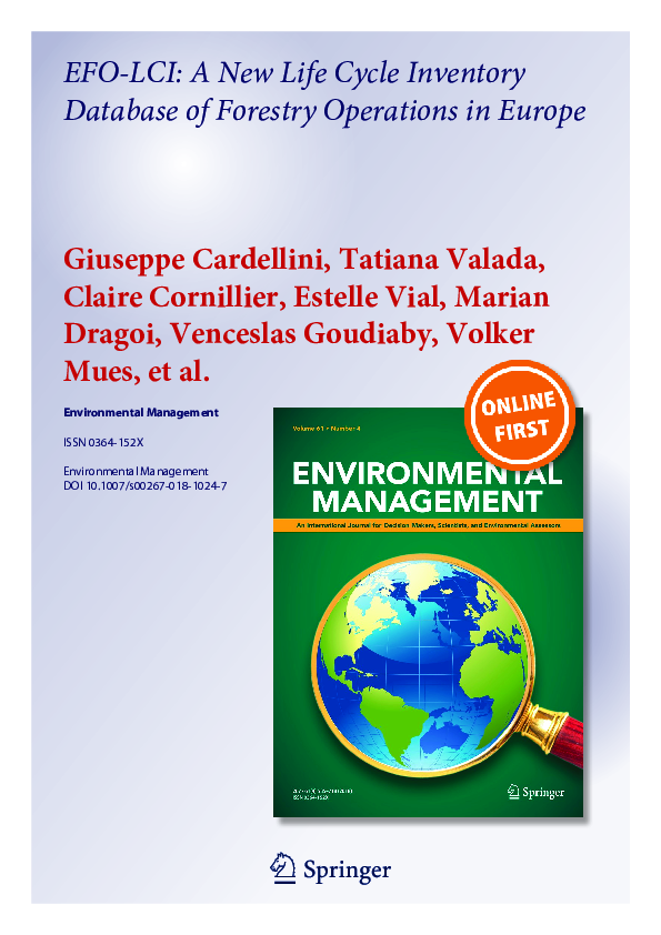 (PDF) EFO-LCI: A New Life Cycle Inventory Database of Forestry ...
