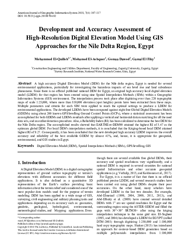 (PDF) Development and Accuracy Assessment of High-Resolution Digital ...
