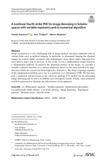 (PDF) A nonlinear fourth-order PDE for image denoising in Sobolev ...